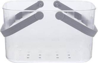 Hemobllo Panier De Bain En Plastique Poignée Transparent Pour Salle De Bain Rangement Pratique