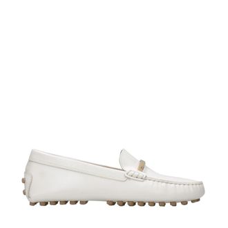 Tod's Wei&szlig;e Ledersneakers mit Metallstab - - Shoes - Damen - Wei&szlig; - 38 EU