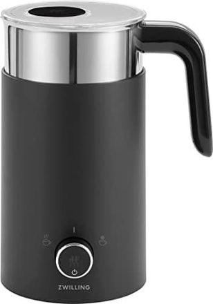 Zwilling ENFINIGY Mousseur &agrave; Lait &Eacute;lectrique pour Lait Chaud et Froid et Alternatives V&eacute;g&eacute;tales au Lait, 400 ml, Noir