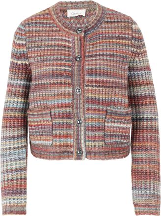 Cartoon Damen Cardigan mit Rundhalsausschnitt 42, Pink/Green