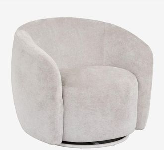 Sklum Sklum - Mieres Chenille-Drehsessel Sandgrau