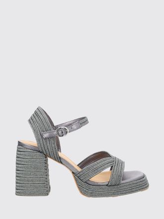 Castaner Sandale Valle en raphia tress&eacute; et cuir