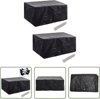 Nova The Living Store Gartenm&ouml;bel-Abdeckungen 2 Stk. 10 &Ouml;sen 240x140 cm - Gartenm&ouml;belschutzh&uuml;lle - Rattan M&ouml;bel Abdecken - Gartenm&ouml;bel Abzudecken