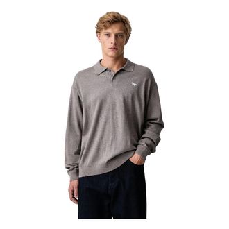 Maison Kitsun&eacute; Pull Profile Fox - Homme - Pulls - Beige - Taille: M
