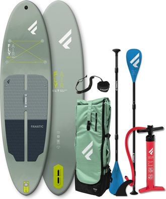 Fanatic Fly AIR SLT 10,8 SUP 2025 Grey/Green inkl. Pure Adjustable 3-Piece Paddel