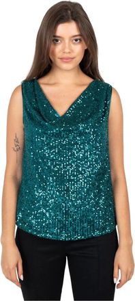 Liu Jo Femme, Blouses et Chemises, Vert, Taille: 38 FR Blouses