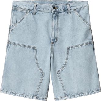 Carhartt Work in Progress Homme, Shorts, Bleu, Taille: W32 Shorts en Denim Bleu &agrave; Genoux Doubles