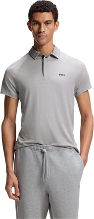 HUGO BOSS Poloshirt f&uuml;r Herren, Performance, Schmal (Grau)