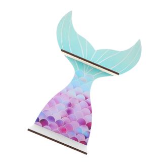 Valiclud Holzregal Meerjungfrau Wandregal Schwimmendes Regal Kinderzimmer B&uuml;cherregal Wanddekoration Schlafzimmer Bad Deko M&auml;dchen Zimmer Regal Einfaches Desig