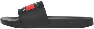 Tommy Jeans Herren Badeschuhe Pool Slide Essential Badelatschen, Schwarz (Black), 45