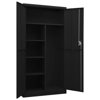 Festnight Mehrzweckschrank Besenschrank Putzschrank Metallschrank Aufbewahrungsschrank Metall Schrank Stahlschrank Universalschrank Abschlie&szlig;bar 90x40x180 cm Sc