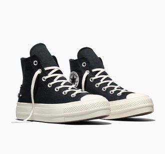 Converse Sneaker CONVERSE CHUCK TAYLOR ALL STAR LIFT PLATFOR, Damen, Gr. 37,5, schwarz, schwarz, egret, Textil, Schuhe Sneaker
