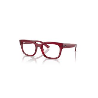 Ray-Ban Chad Optics Bio-based Rot Transparent Fassung Klar Glas Polarisiert 54-22