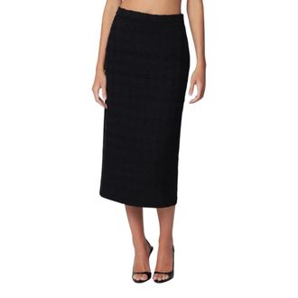 Alessandra Rich Karierter Tweed Boucl&eacute; Bleistiftrock - - Skirts - Damen - Schwarzk - S