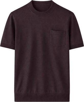 Paolo Pecora Homme, Pulls, Noir, Taille: 2XL T-shirt &agrave; poche poitrine