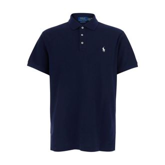 Polo Ralph Lauren Homme, Tops, Bleu, Taille: L Macro Piquet Polo