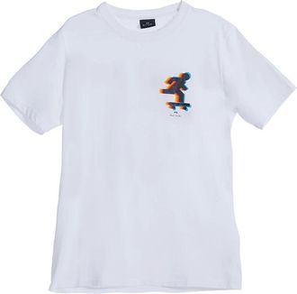 Paul Smith Homme, Tops, Blanc, Taille: M T-Shirt Skater