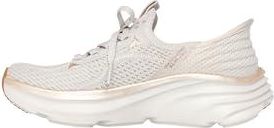 Skechers Dlux Vapor-Evening Glow Baskets à Enfiler Mains Libres pour Femme, Naturel/doré, 35.5 EU