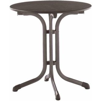 Sieger 3125-55 Boulevard-Klapptisch vivodur, &oslash; 68 cm, eisengrau Gestell aus Stahl in eisengrau, Tischplatte aus vivodur in anthrazit