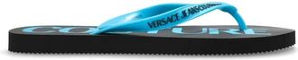 Versace Jeans Couture Homme, Chaussures, Bleu, Taille: 41 EU Sandales Plates en Caoutchouc