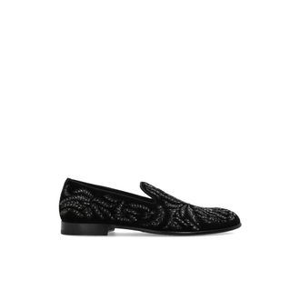 Dolce & Gabbana Schuhe mit schimmernden Loafer-Applikationen - - Shoes - Herren - Schwarzk - 40 EU