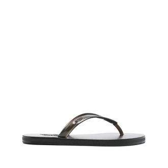Ancient Greek Sandals Schwarze Zehentrenner Runde Spitze - - Shoes - Damen - Schwarzk - 36 EU