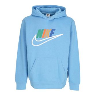 Nike Blaue Block Hoodie mit Fronttasche - - Sport - Herren - Blau - M