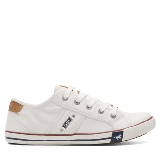 Mustang Jeans Sneakers aus Stoff Mustang 1099-310 Wei&szlig;