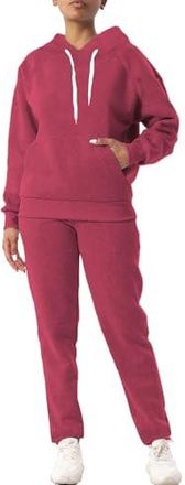 Generic Jogging Femme Ensemble, Survet&ecirc;ment 2 Pi&egrave;ces Manches Longues Tenue Chaude Sweats &agrave; Capuche et Pantalons Sportswear pour Jogging Sports Suit D&eacute;contract