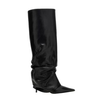 Le Silla Femme, Chaussures, Noir, Taille: 38 1/2 EU Bottes Hautes en Cuir Noir