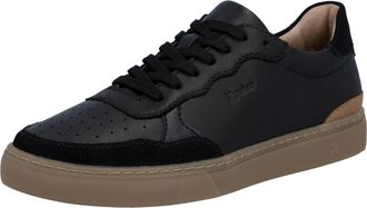 Rieker Sneaker RIEKER, Herren, Gr. 43, schwarz, Glattleder, Schuhe Sneaker, Basket-Sneaker, Halbschuh, Schn&uuml;rschuh mit Perforation