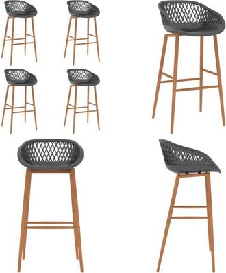 vidaXL vidaXL Chaises de bar lot de 4 gris
