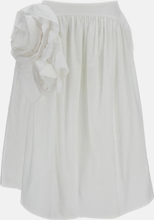 Simone Rocha Bauchfreier Rock Mit Rosenapplikation