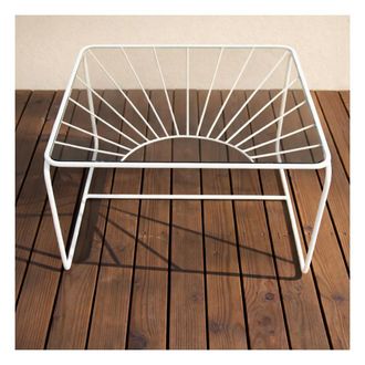 Honor&eacute; Table basse avec plateau en verre fum&eacute; Eldorado Honor&eacute;