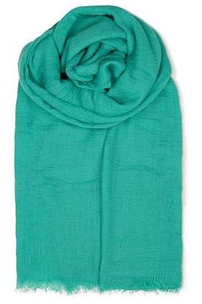 Malito more than fashion Malito - S604 - &Eacute;charpe tendance pour femme - En viscose - L&eacute;g&egrave;re - Couleur unie - Douce et respirante, bleu sarcelle, 180 x 90