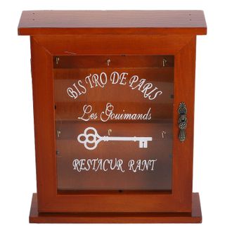 FOMIYES Schl&uuml;sselaufbewahrungsbox aus Holz mit Wandhalterung Kompakte Aufbewahrungskiste f&uuml;r Zuhause Dekorative Schl&uuml;sselbox Im Retro Stil f&uuml;r Eingangsbereich