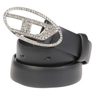 Diesel Femme, Accessoires, Noir, Taille: L Ceinture Ovale Strass