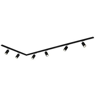 Briloner Schienensystem Rail Komplettset, 6x GU10 Spots schwenkbar, L-Form, Lichtschienensystem Decke, Strahler Schiene, Deckenlampe, Deckenleuchte, Spotlight,