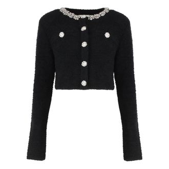 Self Portrait Femme, Pulls, Noir, Taille: 36 FR Tricots