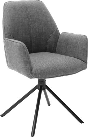 CARRYHOME Armlehnstuhl, Grau, Textil, Stativgestell, 58x87x61 cm, Stoffauswahl, Typenauswahl, Esszimmer, St&uuml;hle, Esszimmerst&uuml;hle, Armlehnenst&uuml;hle