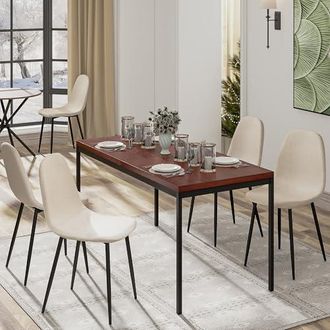 Furniture R Gastro Tisch Restaurant | 120x70x75cm | Robuste MDF-Platte | Metallgestell | Bistrotisch | Gaststättentisch | Beistelltisch