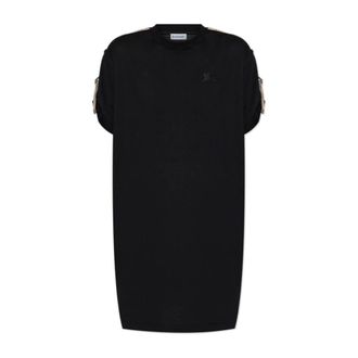 Burberry Kleid mit aufgen&auml;hten Seitenstreifen - - Dresses - Damen - Schwarzk - S