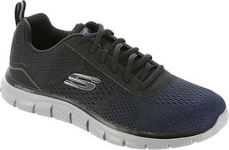 Skechers Track Ripkent Baskets pour Homme, Bordure Noire en Maille Marine, 9.5 UK Wide