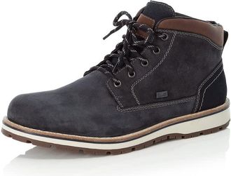 Rieker Herren Schnürstiefeletten F8410, Männer Stiefeletten, wasserabweisend, riekerTEX,wasserdicht,Stiefel,Bootee,Booties,blau (16),45 EU / 10.5 UK