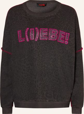 Miss Goodlife Miss Goodlife Sweatshirt Mit Schmucksteinen grau