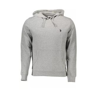 U.S.Polo Association Grauer Kapuzenpullover mit Logo - - Sweatshirts & Hoodies - Herren - Grau - 2XL
