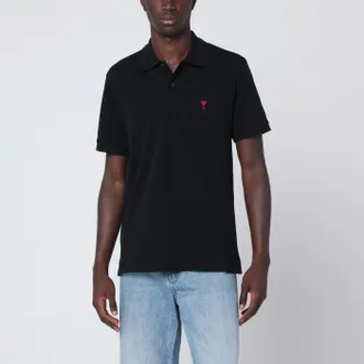 Ami Schwarzes Poloshirt Ami De Coeur