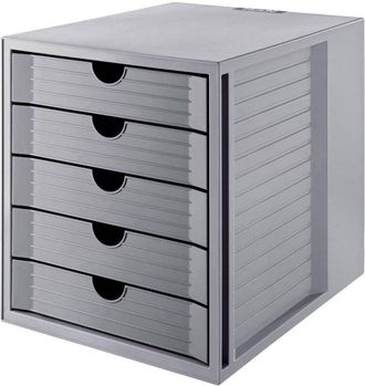 Han systembox karma 14508-18 Caisson &agrave; tiroirs gris din A4, din C4 Nombre de tiroirs: 5
