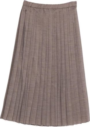 Antonelli jupe Orvieto à design plissé - Marron