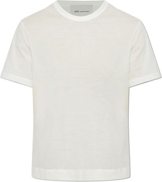 Ami Femme, Tops, Blanc, Taille: 40 FR Classic Fit Crewneck T-Shirt